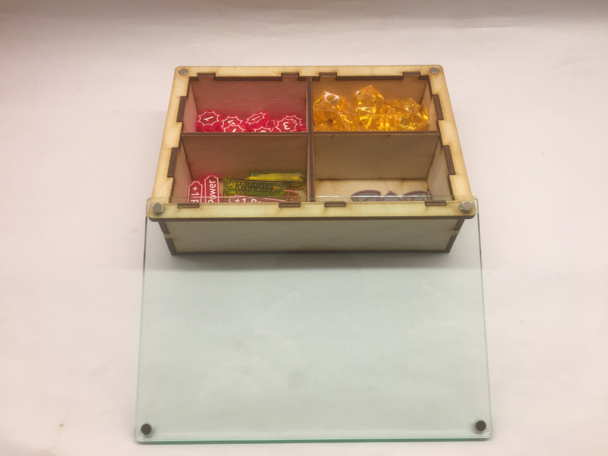 Glass look acrylic top - deck and token boxes – Customised Gaming